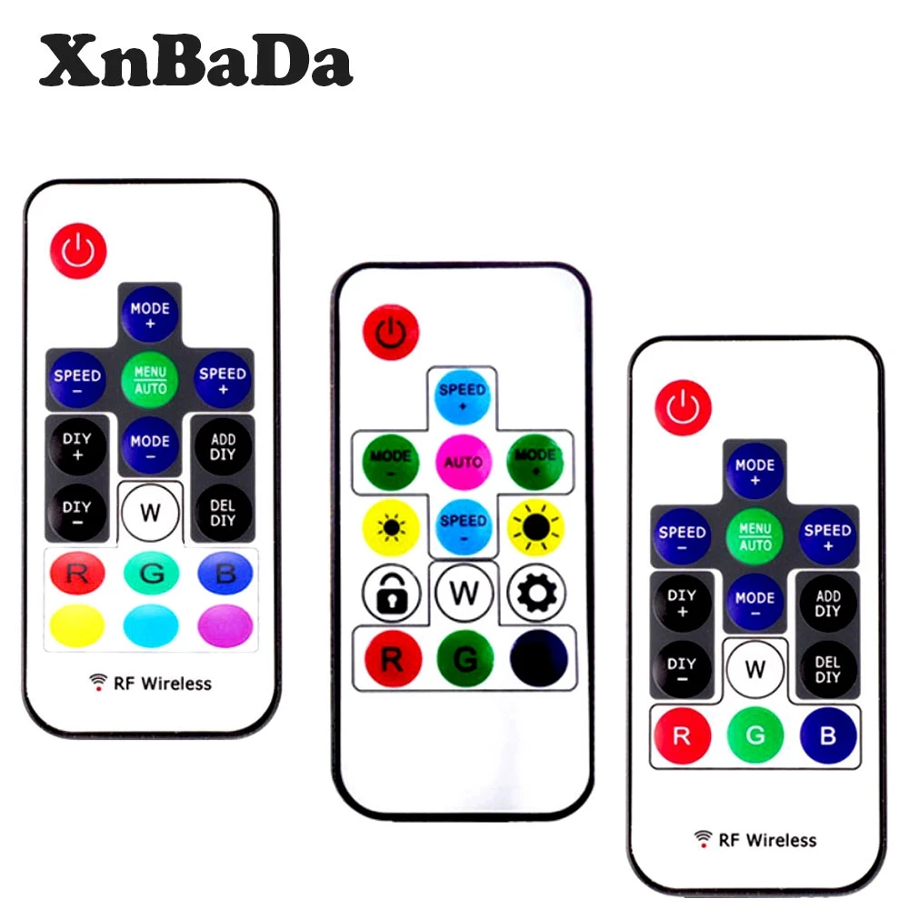 RF 14/17/21 Keys USB/DC MINI 3 Keys LED Pixel Strip Light Controller ...