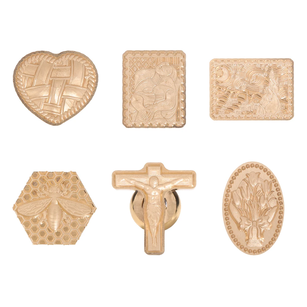 Retro Sealing Wax Stamp Special Shaped Seal Wax Stamp Replacement Brass ...