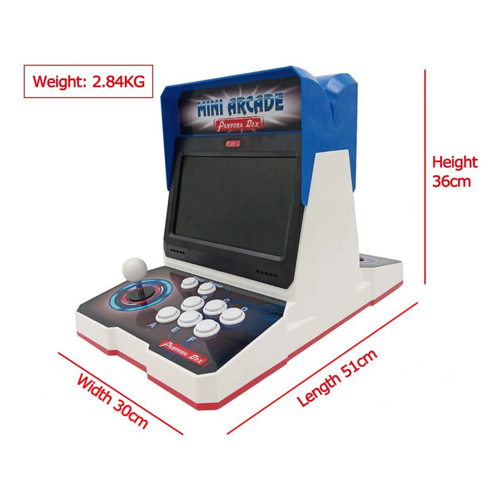 10 inch LCD Mini table top arcade with Classical games 1300 in 1 PCB ...