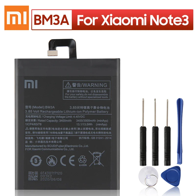 XIAOMI-BM3A-Original-Replacement-Battery-For-Xiaomi-Mi-Note3-Note-3 ...