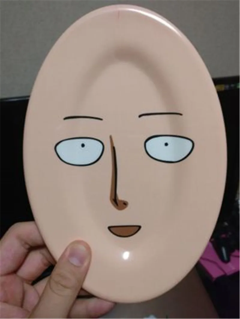 Anime Cartoon One punch man Saitama shaven Prize A Saitama Plate Dish ...