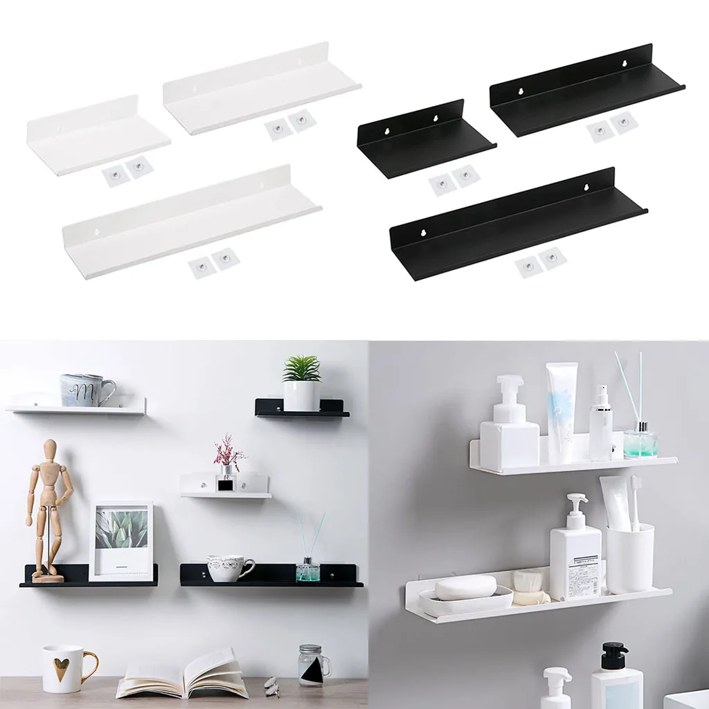 Carbon-Steel-Floating-Wall-Shelf-Damage-free-Extra-Wall-Space-for-Home ...