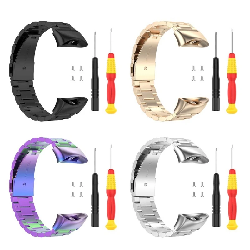 Universal Replacement Stainless Steel Metal Strap Watch Band For Garmin ...