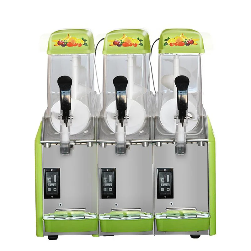 Ice Slusher 3 Tanks Slush Machine 36L Smoothies Granita Machine 1100W ...