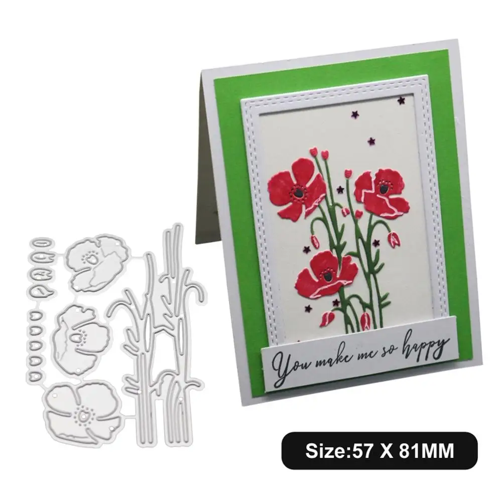 Flower Background Dies For Card Making,URYKE Metal Die Cuts Die Cut for ...