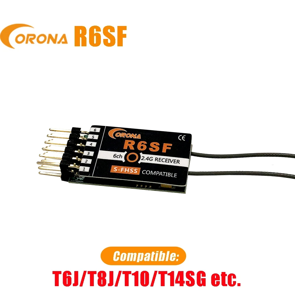 Corona R6SF 2.4GHz S-FHSS/FHSS Compatible 6Ch Micro Receiver for FUTABA ...