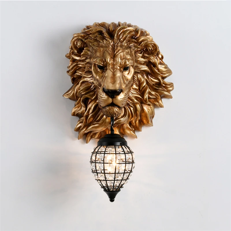 Nordic Lion Wall Lamps For Living Room Home Decor Loft Lamp Led Lights ...