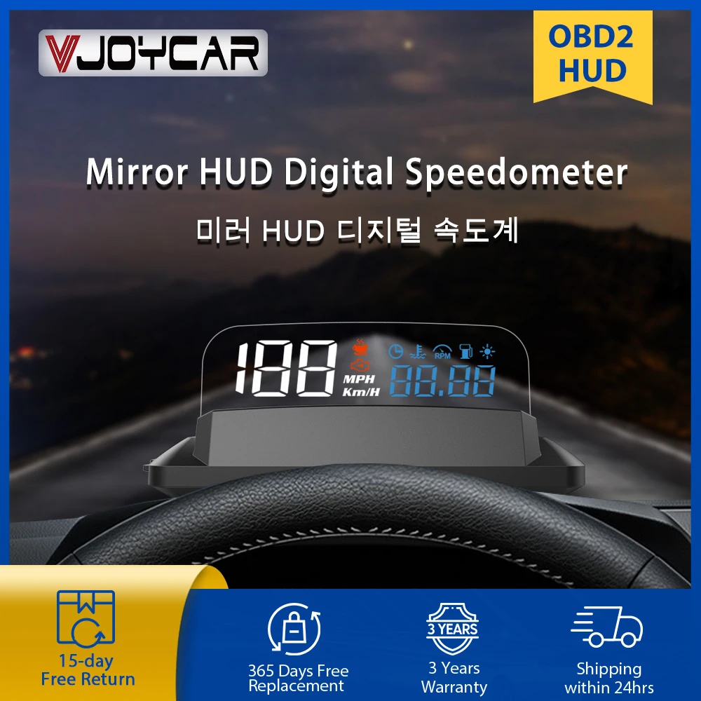 2021 New OBD2 Mirror HUD Car Head Up Display Digital Speed Projector ...