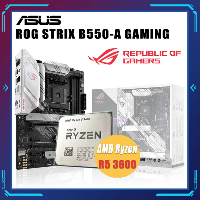 AMD Ryzen5 3600 と ASUS B450 マザーボード セット-