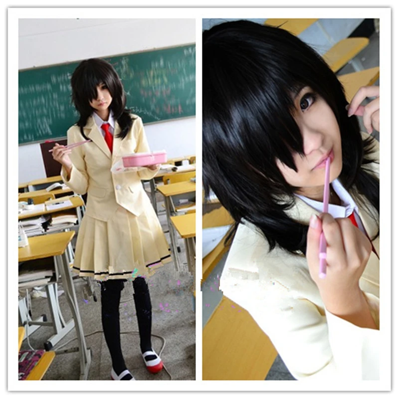 Anime WataMote Tomoko Kuroki Cosplay Costume female Custom Made|tomoko ...