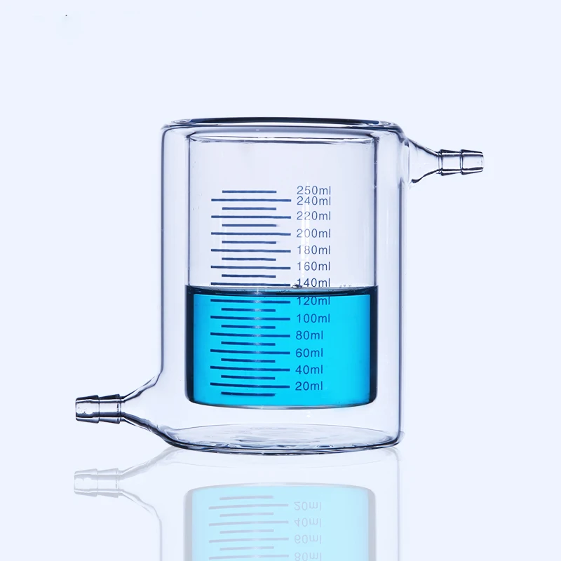 1pcs 50ml to 2000ml Glass jacket beaker double beaker photocatalytic ...