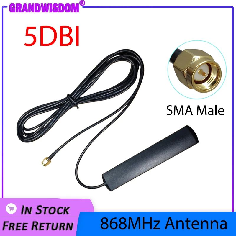 Gsm Antenna 868mhz 915 Iotglued Strip 868m Patch Antenna Sma-male ...