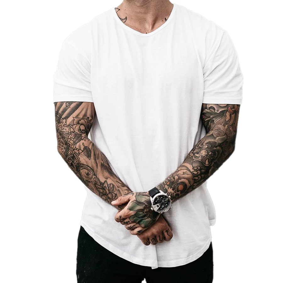 Men's Oversized T shirt Gyms Clothing Bodybuilding Fitness Loose ...