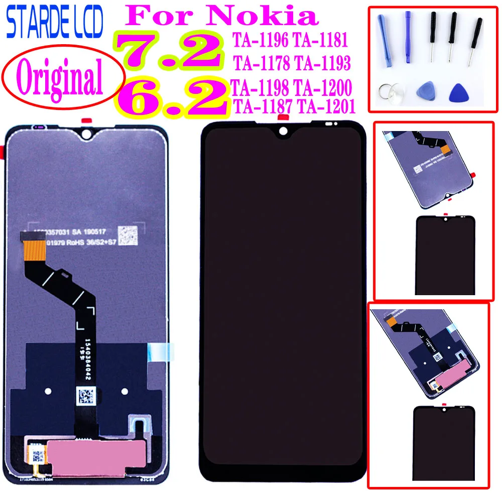 Original New 6.3" For Nokia 6.2 TA 1198 TA 1200 TA 1187 TA 1201 LCD ...