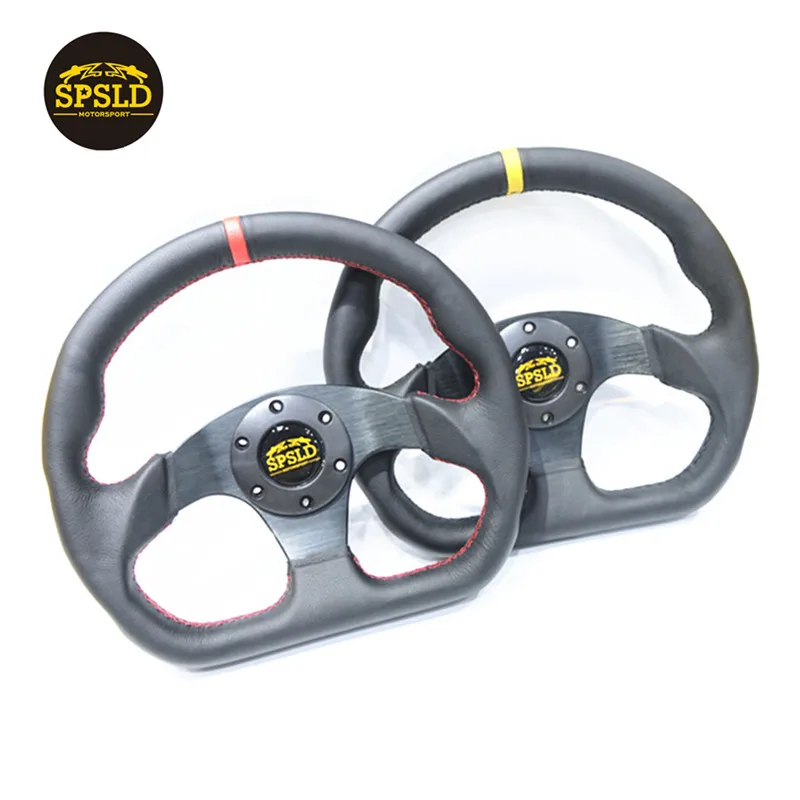 SPSLD-Modified-Racing-13-320MM-Flat-Drift-Steering-Wheel-Leather ...