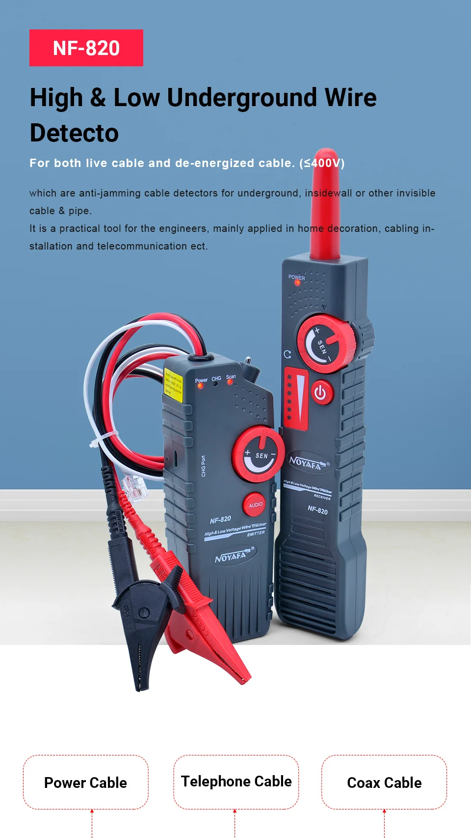 Globale Mode Bezahlbare Preise Kabel-Tracker RJ11 Kabelsucher KOLSOL NF ...
