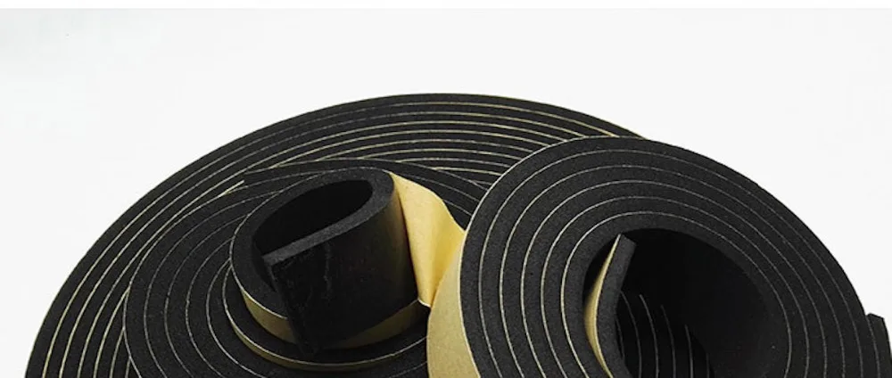 15mm - I - 10mm - Noir - Joint auto adhésif en néoprène EPDM, joints ...