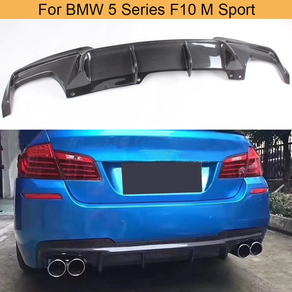 Carbon Fiber Rear Bumper Diffuser Lip For Bmw 5 Series F10 M Sport M ...