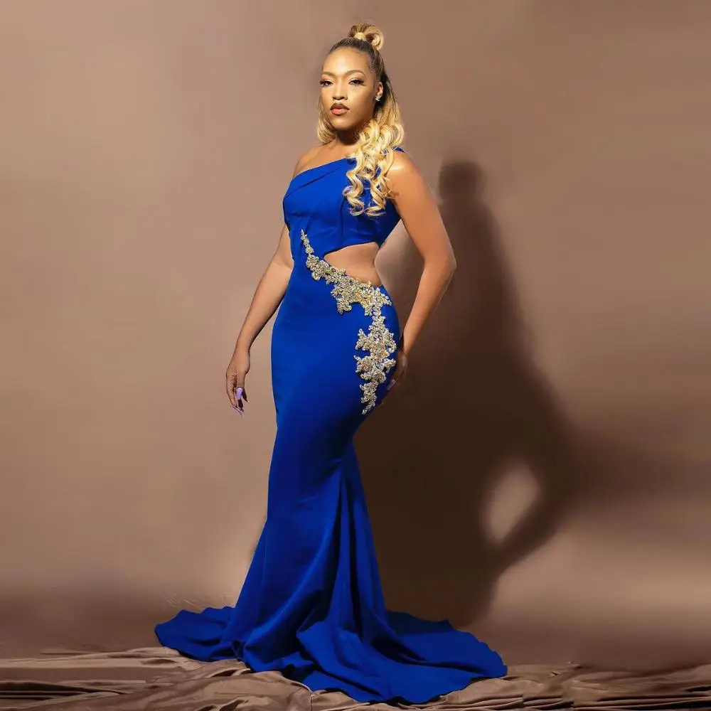 Blue And Gold Prom Dress