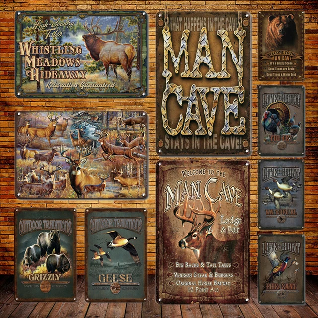 Hunting Man Cave Signs