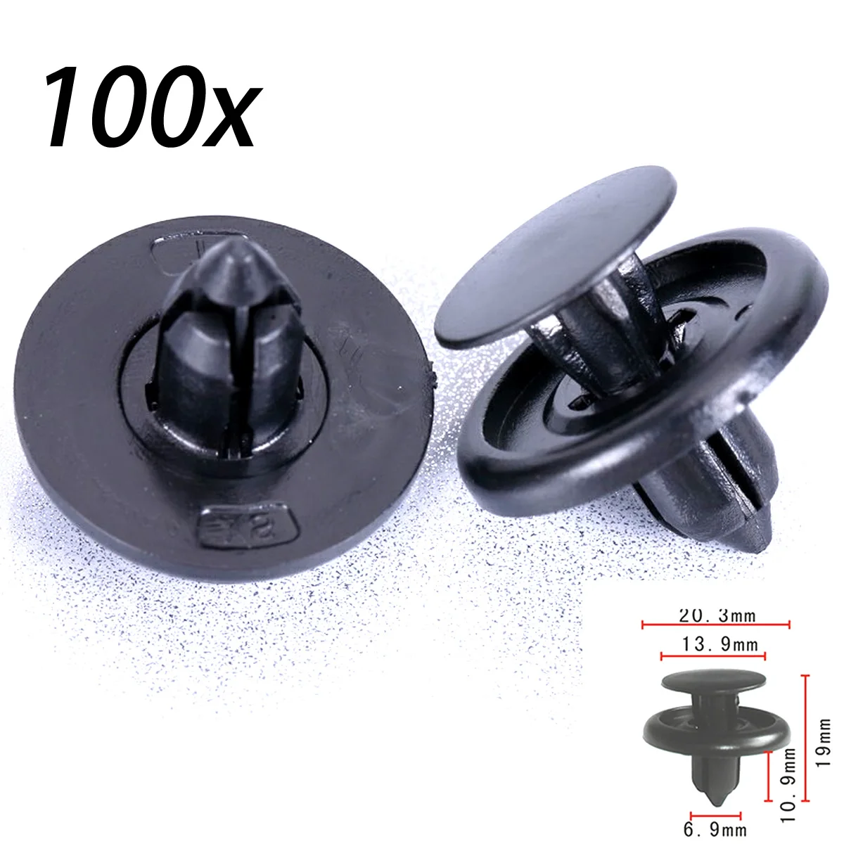 100x guardabarros forro retenedor de Nylon Clips 90467 07166 a ...