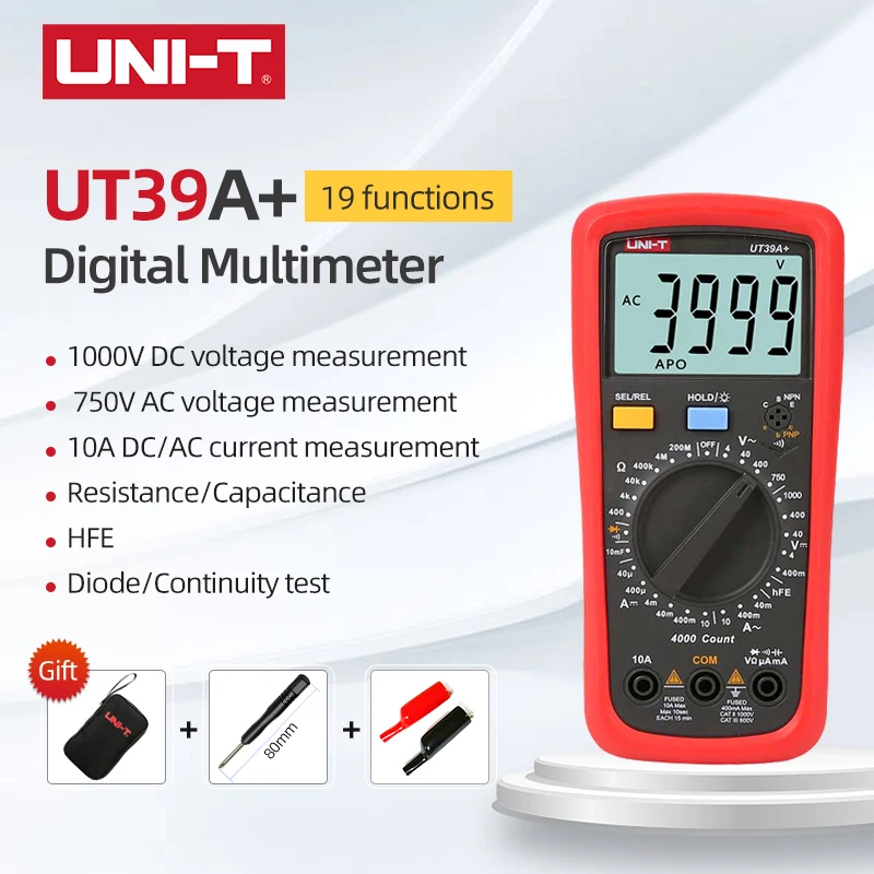 Uni-t Digital Multimeter Ut39a+ Ut39c+ Ac/dc Voltage Current Resistance ...