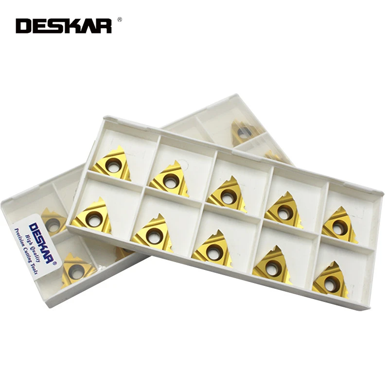 10PCS DESKAR 11IR 11ER A55 A60 1.0ISO 2.0ISO 1.25ISO LDA LDC CNC Lathe Cutter Threading Carbide ...