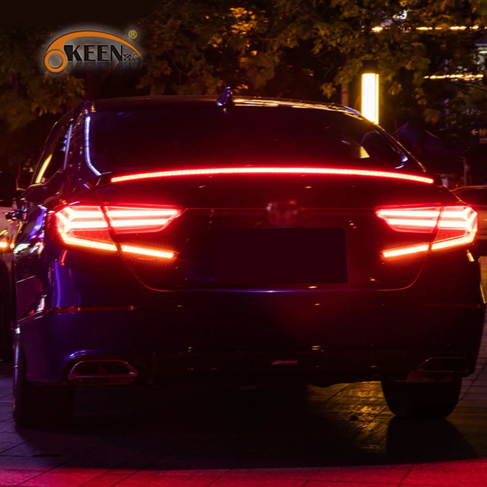 OKEEN 130CM LED Rear Spolier Lights Strip Carbon Fiber For Car Tail ...