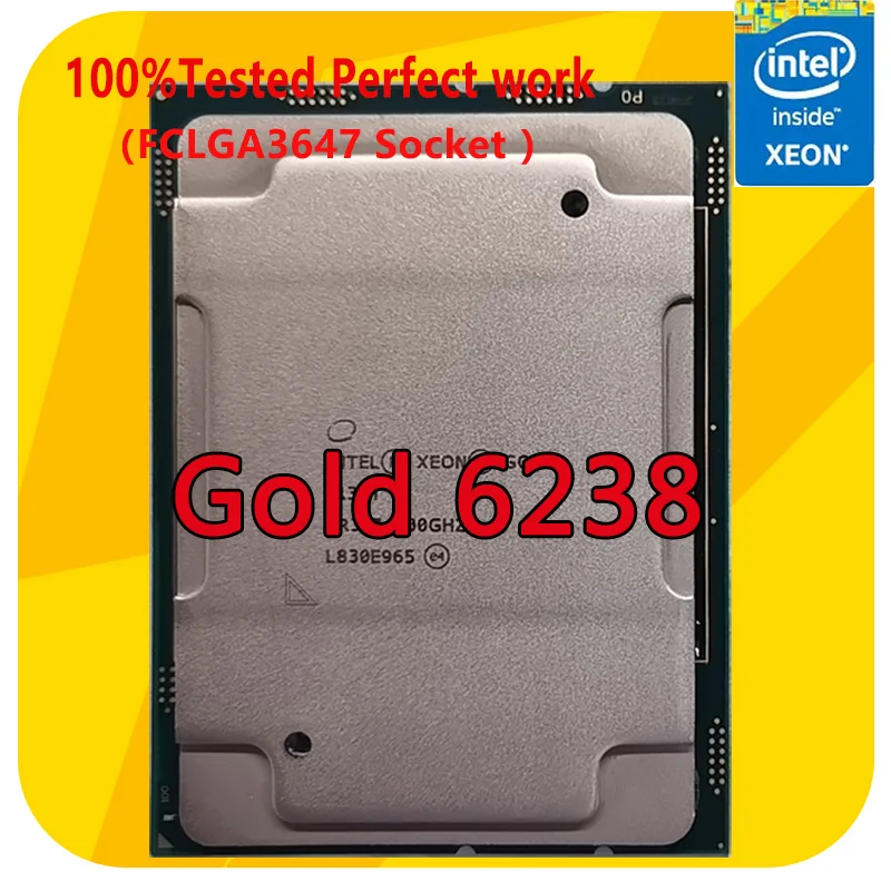 Intel Xeon Gold 6238 SRFPL 2.1GHZ 22 Cores 44 Thread 30.25MB Smart ...
