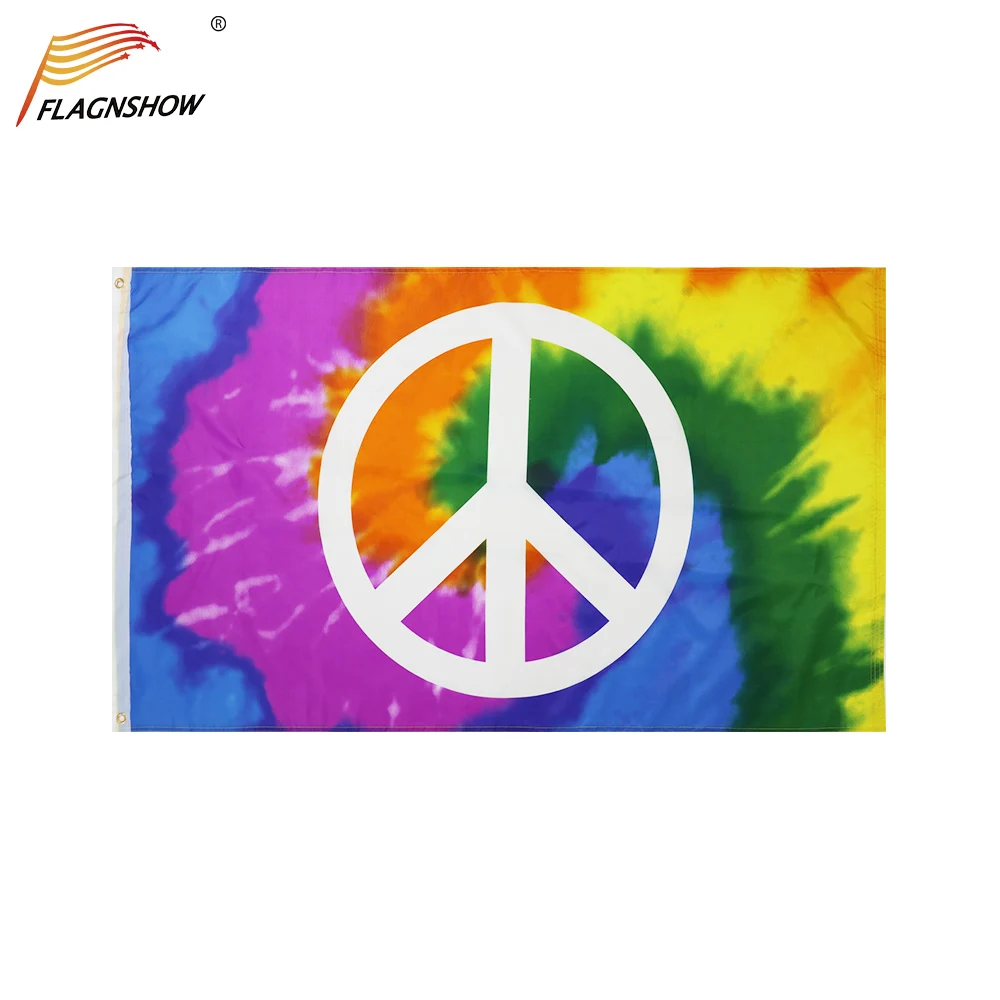 Tie Dye Peace Sign Background