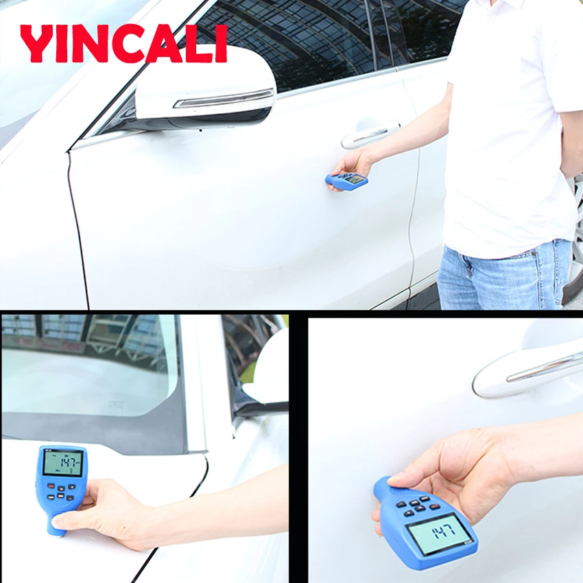 Dual-Use Digital Car Paint Spray Coating Thickness Gauge Tester DR130 ...