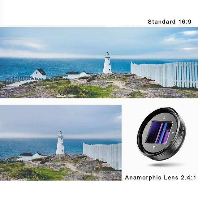 APEXEL Anamorphic Lens 1.33x Widescreen Slr Movie Lens 4K HD Vlog ...