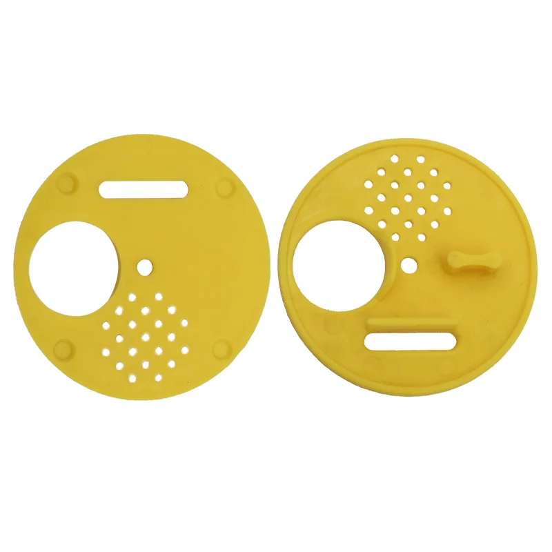 20Pcs Bee Hive Box Entrance Gate Plastic Yellow Round Beehive Nest Door ...