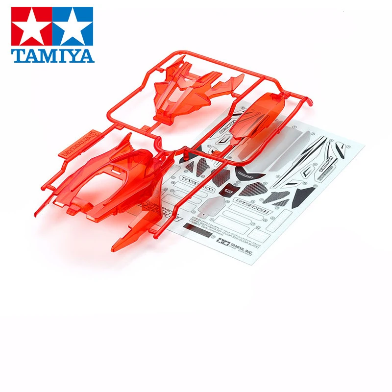 Tamiya carcasa de coche DCR01 transparente, piezas de carrocería roja ...