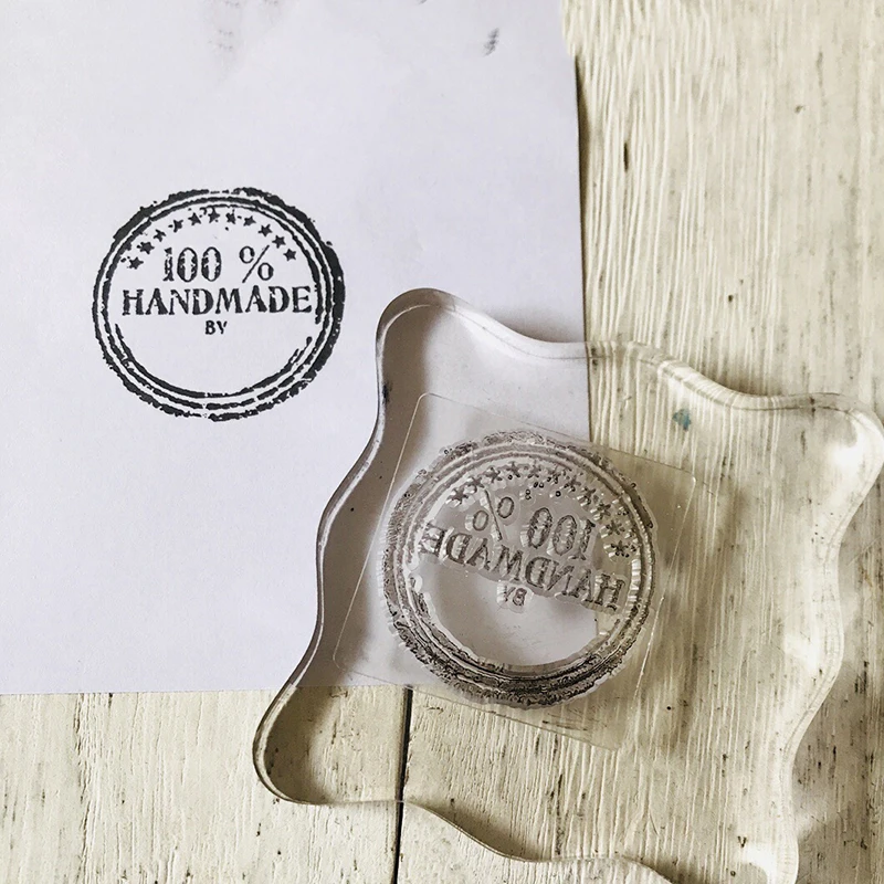 100-percent-handmade-by-Transparent-Clear-Silicone-Stamp-Seal-for-DIY ...