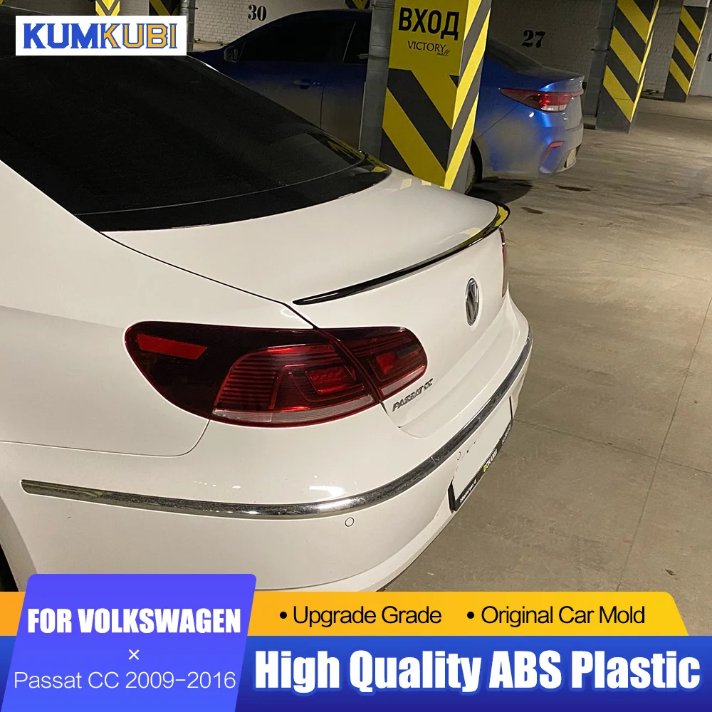 For Volkswagen Passat Cc Black Spoiler 2009 To 2016 Auto Abs Plastic ...
