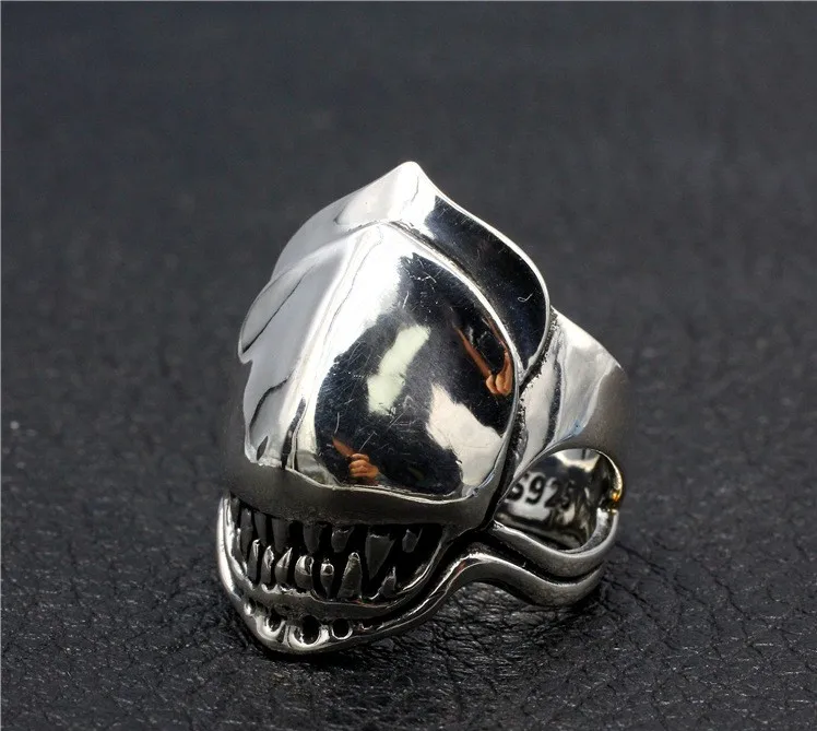 100%925 Sterling Silver Handmade Men Tough Guy Big Ring