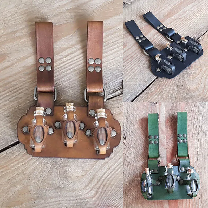 Medieval-Renaissance-Bottle-Potion-Vial-Holder-Case-Belt-Accessory ...