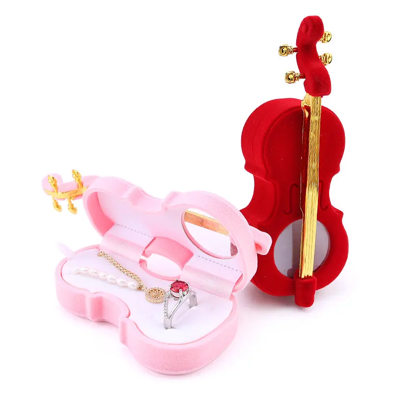 1piece lovely Velvet jewelry set box for wedding rings box Cello gift ...