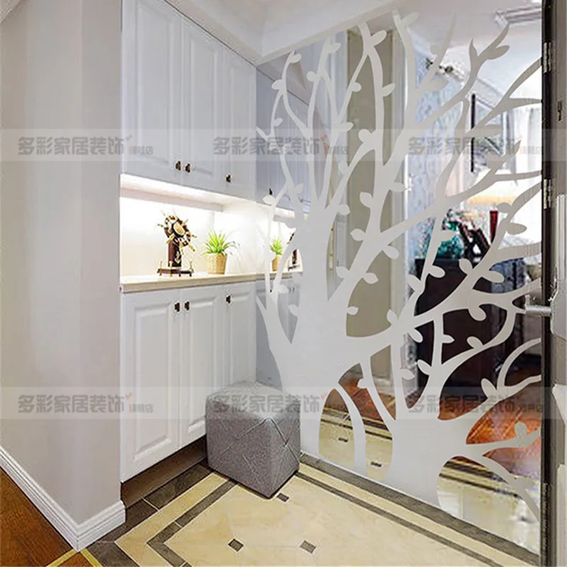 Acrylic Stereo Mirror Wall Sticker Rich Tree Mirror Living Room Dining ...