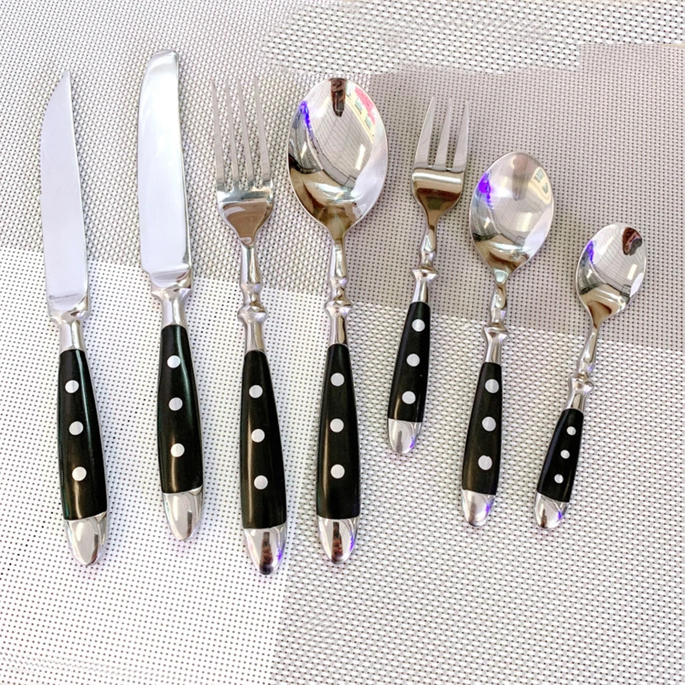 Steel Western Food Tableware Set Three Nails Knife, Fork And Spoon ...