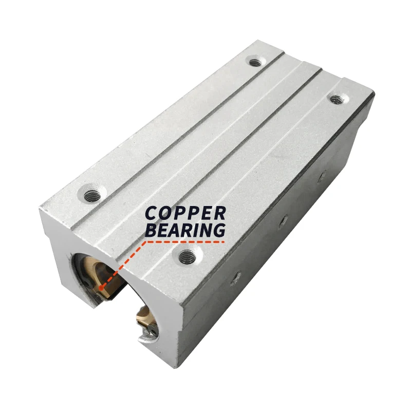 1pcs SBR20LUU graphite copper sleeve slider Oil free self lubricating ...