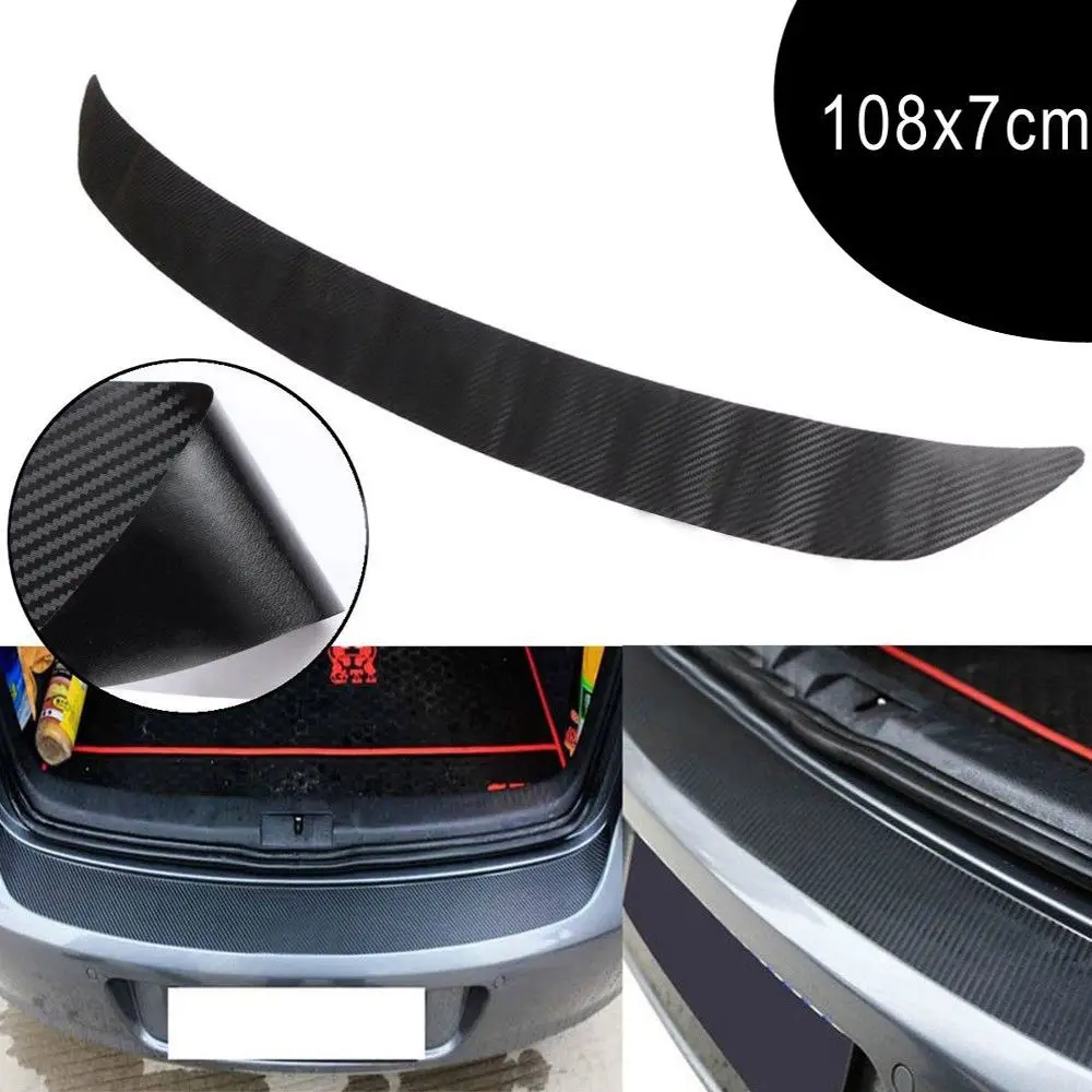 Carbon-Fiber-Rear-Bumper-Sticker-Trim-Protector-For-VW-Golf-MK6-GTI-R20 ...
