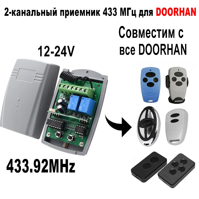 DOORHAN-Gate-Receiver-433MHz-Doorhan-TRANSMITTER-PRO2-Garage-Remote-Control-Receiver-Switch-2 ...