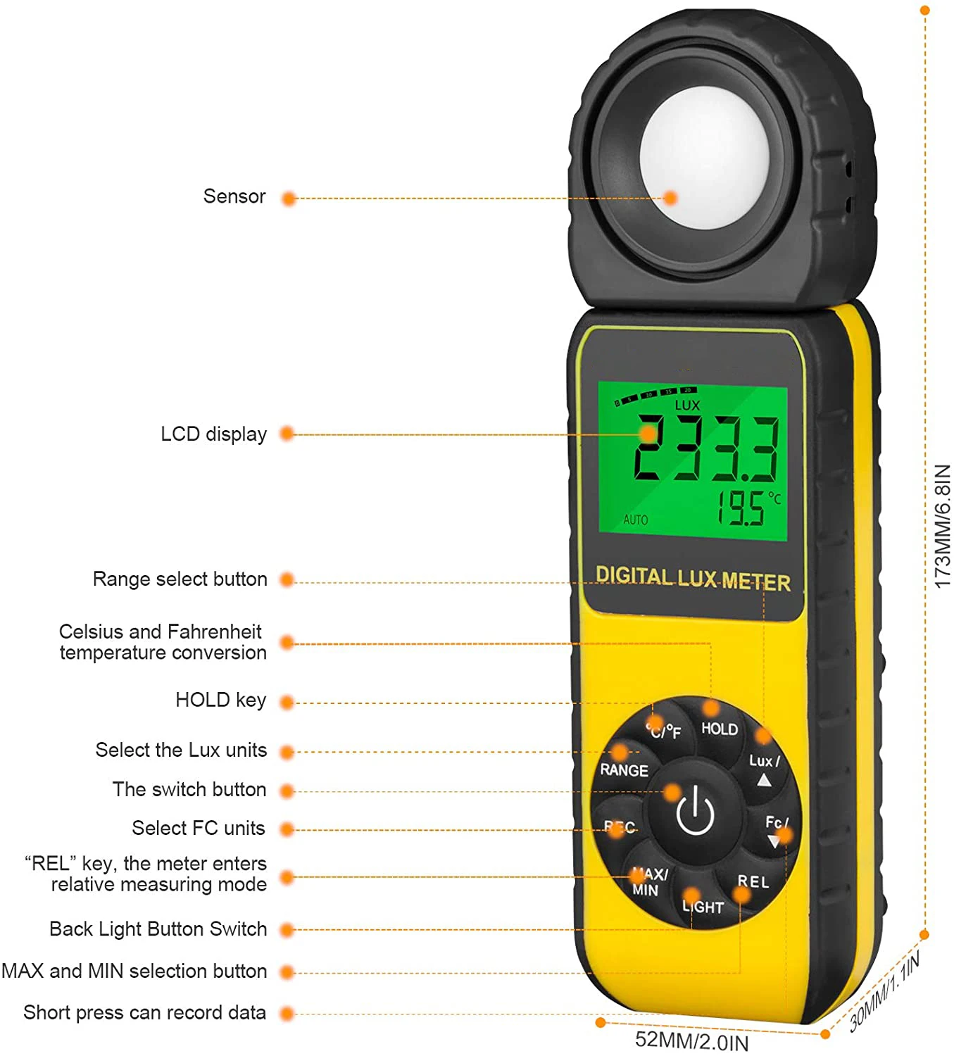 HoldPeak-HP-881E-Digital-Illuminance-Light-Meter-Handheld-Ambient ...