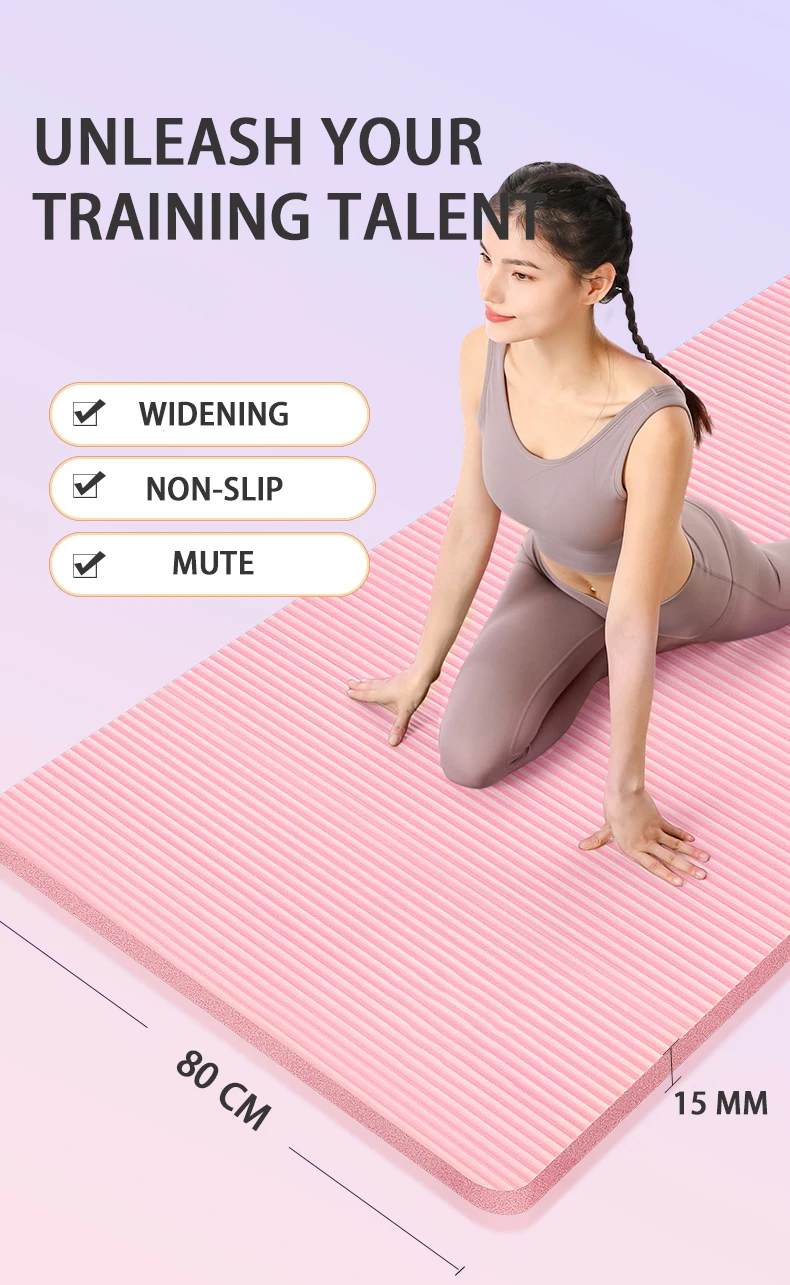 15MM Thick Yoga Mat NRB High Density Sports Yoga Mat Gym Home Fitness ...