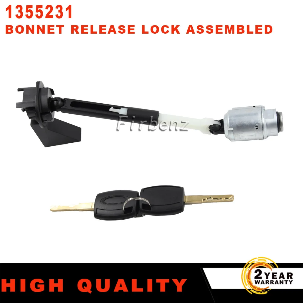 1355231 Bonnet Hood Release Lock Latch Catch Repair Kit Assembly With 2 ...