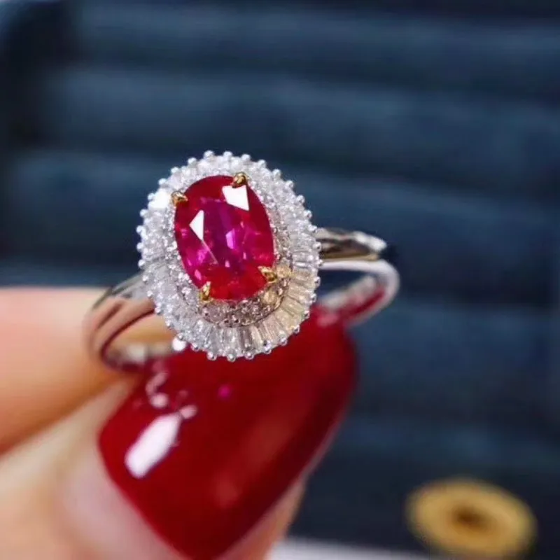 Top Quality Natural and Real Ruby Ring Gemstone Wedding Engagement ...