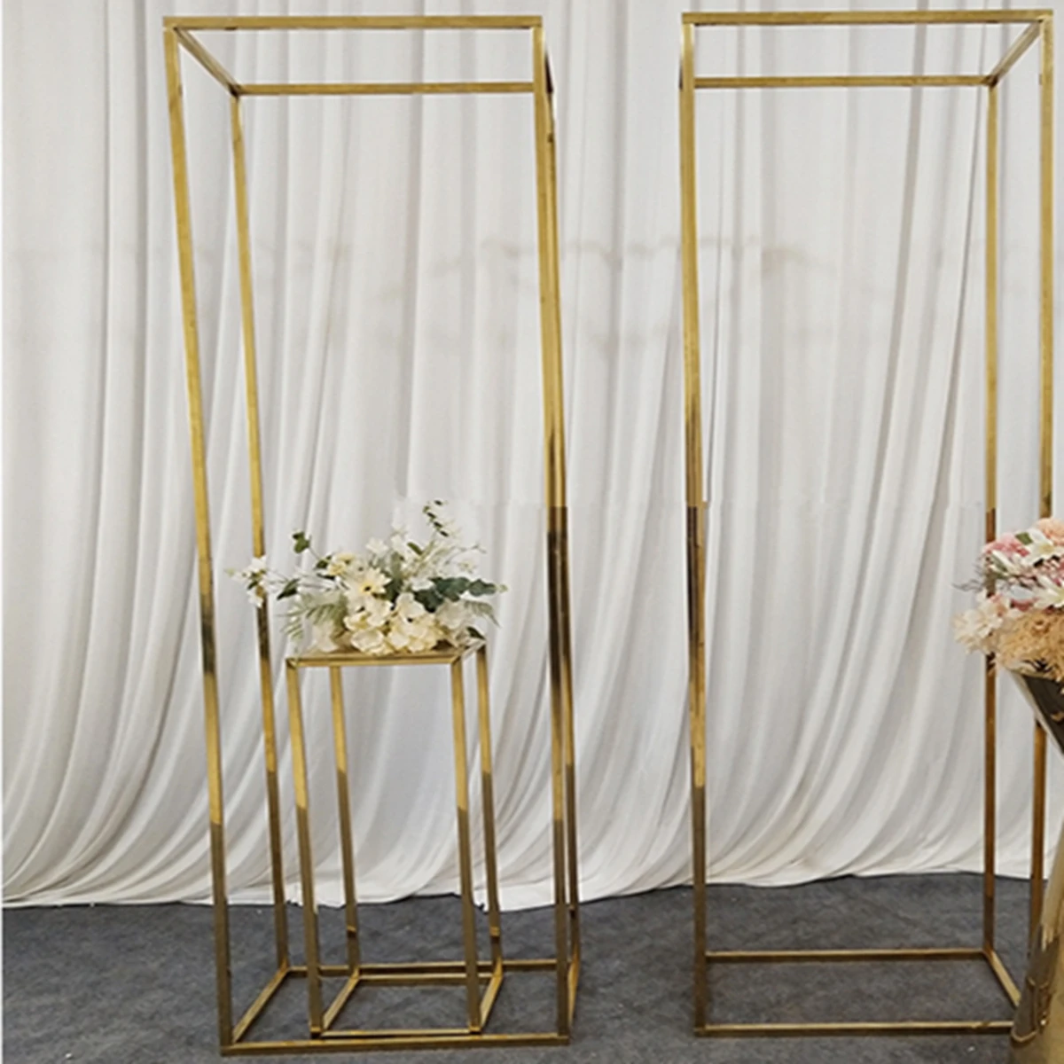 2pcs-set-180cm-tall-Luxury-stainless-steel-panel-gold-backdrop-frame ...