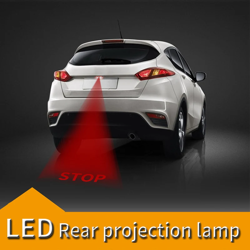 12v-24v Car Warning Laser Tail Logo Rear Fog Light Car Styling Auto ...